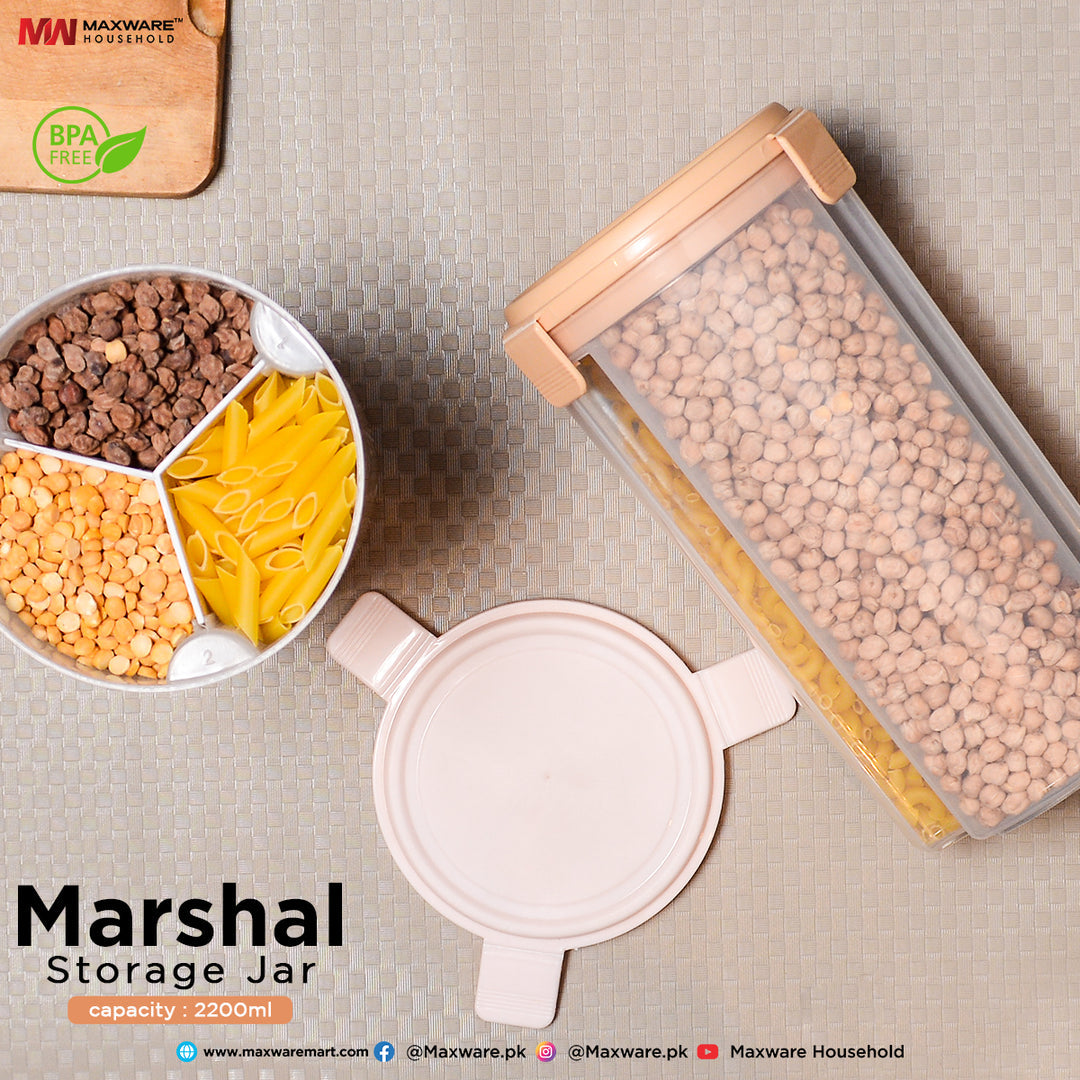 Marshal Storage Jar – 2200ml Multi-Compartment Airtight Container ...